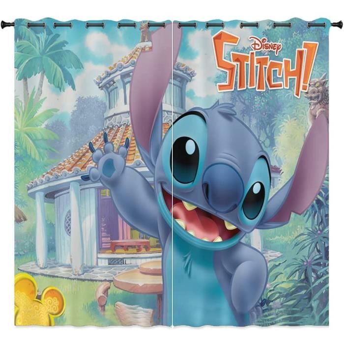 Rideaux occultants LILO & STITCH - Lot de 2 - Motif dessin animé Stitch ...