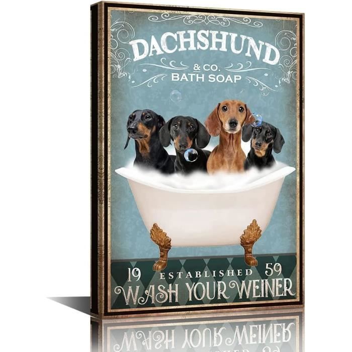 Décoration Murale De Salle De Bain - Teckel - Cadeau Pour Femme ...