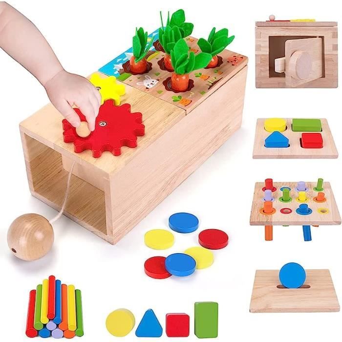 Jeux Enfant 1 2 3 4 5 Ans Jouets Montessori en Bois 6-12 Mois Bebe ...