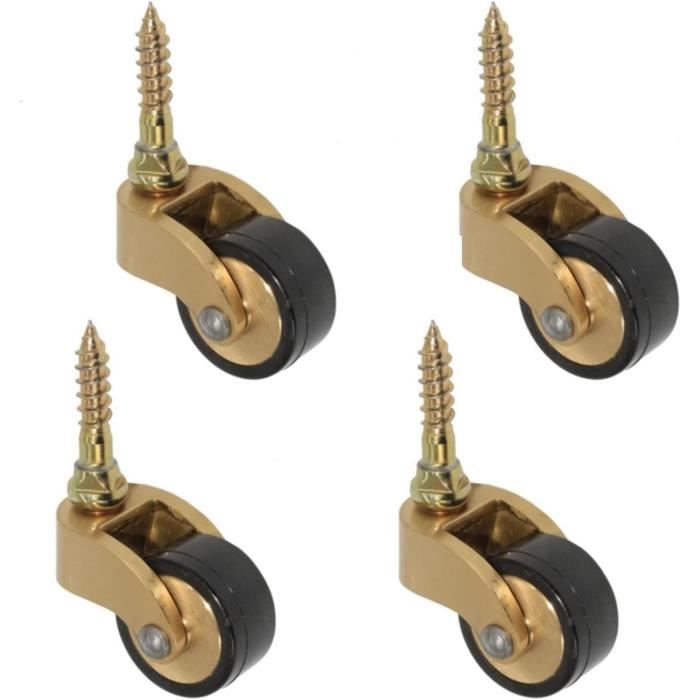 4X Roulettes Pivotantes 25 Mm,Roues En Laiton Massif,Roulettes Pour ...