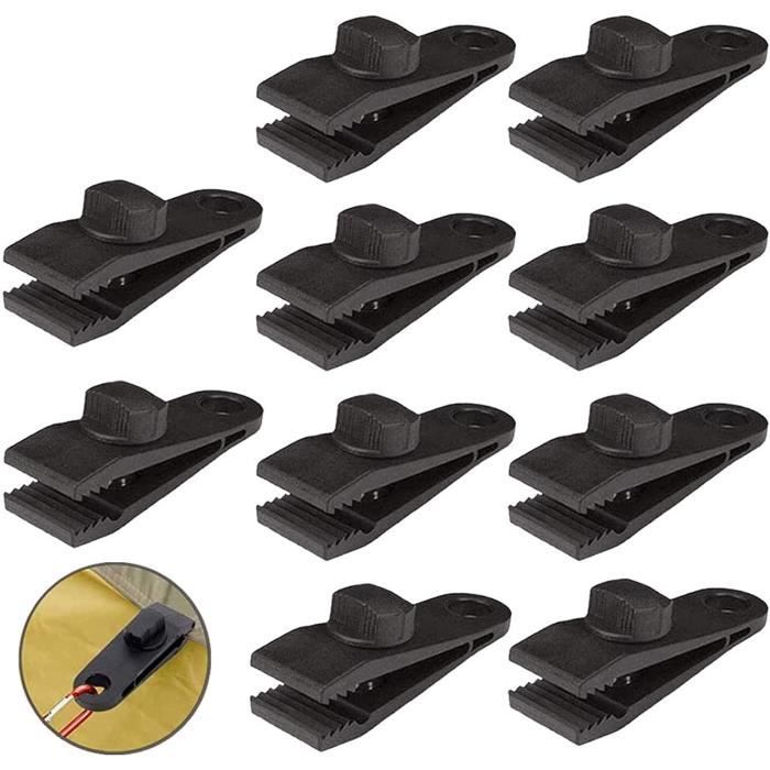 Lot de 10 clips de bâche résistants pour auventscamping en plein ...