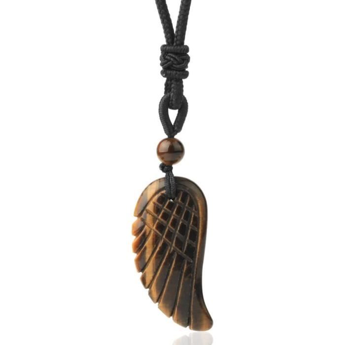 Collier Chakras, Ailes D'Ange Collier Oeil De Tigre Pour Femme Collier ...
