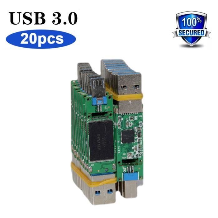 Clé USB,Clé USB 100 -3.0 go,vente en gros en usine,disque amovible universel semi-fini- 20pcs -4 ...