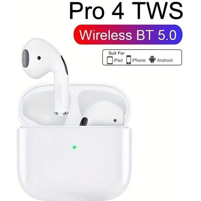Air Pro 4 TWS Écouteurs sans fil Bluetooth 5.0,Oreillettes stéréo à ...