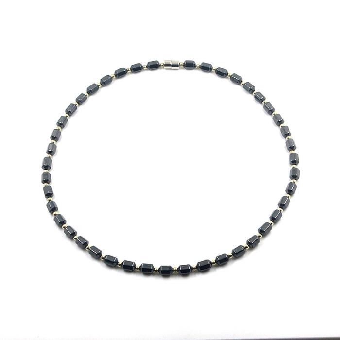 Chaine De Cou Vendue Seule SW4GE Collier de perles d'hématite ...