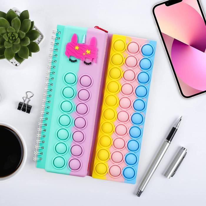 Zimfanqi Pop Notebook Trousse Fidget Push It Bubble Toys Boîte à ...