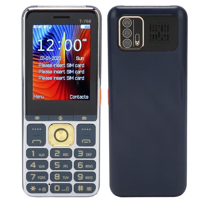 Téléphone 2G débloqué T 768 2.8in 2G Téléphone GSM Débloqué Bouton ...