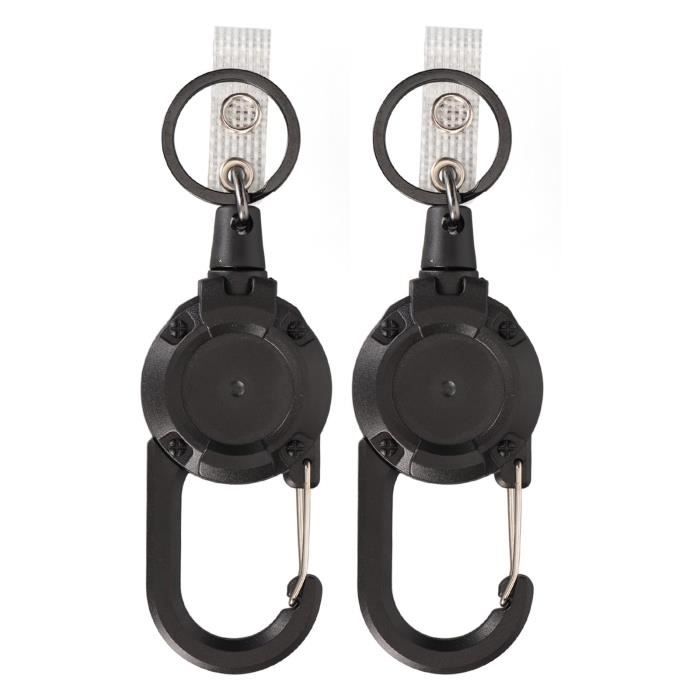 Porte-clés rétractable - Mxzzand - 2 pièces - Anti-perte - Design ...