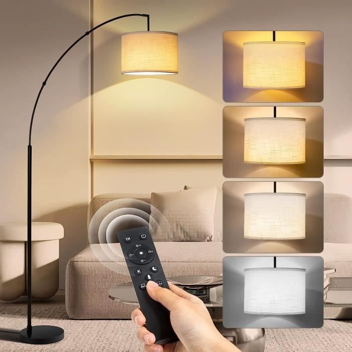 OUTON Lampadaire Arc avec Télécommande, Lampadaire LED Dimmable 207cm ...