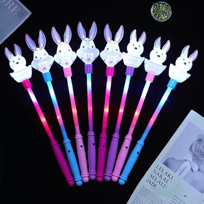 Bâton lumineux lapin mignon en forme d'animal, pour le développement ...
