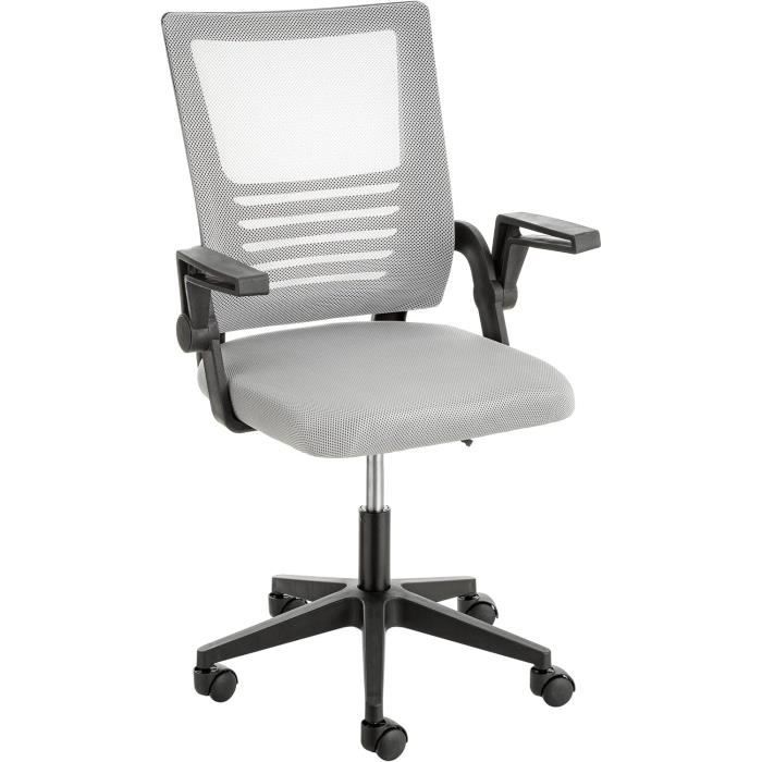 Chaise De Bureau Avec Roues Et Accoudoirs, Dossier Ergonomique En Nylon ...