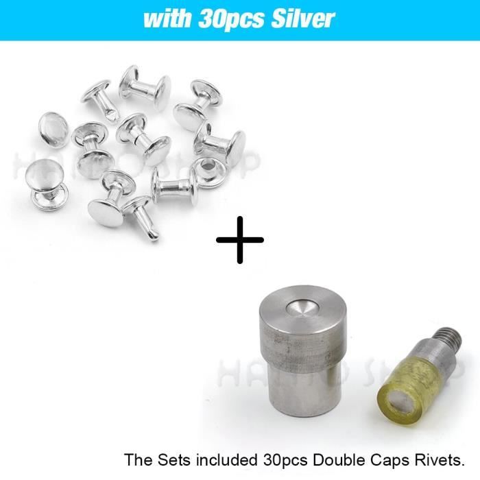 RIVET,With Silver Rivet-15x10mm--Installation de Rivets à Double ...