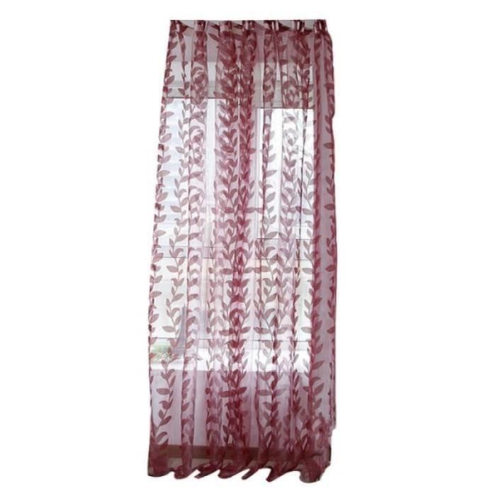 RIDEAU - DOUBLE RIDEAUX 1 * 2M de couleur claire fleurs feuilles ...