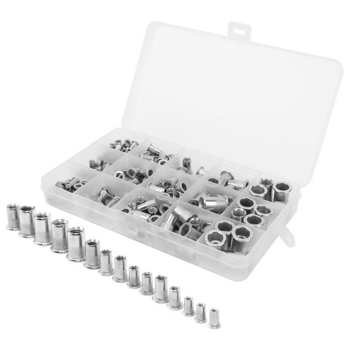 Écrou à rivet - ZJCHAO - M3/M4/M5/M6/M8 - Acier Inoxydable - 150PCS - Durable et Pratique ...