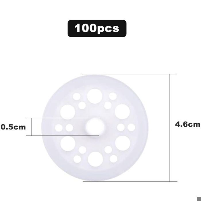 100 Rondelles Plastique 46mm PP pour Panneaux Isolants – Fixation ...