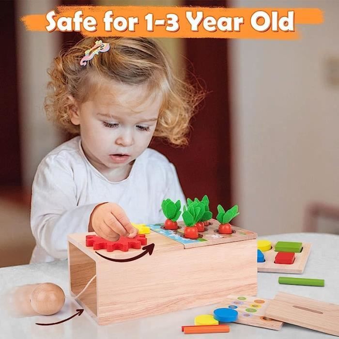 Jeux Enfant 1 2 3 4 5 Ans Jouets Montessori en Bois 6-12 Mois Bebe ...