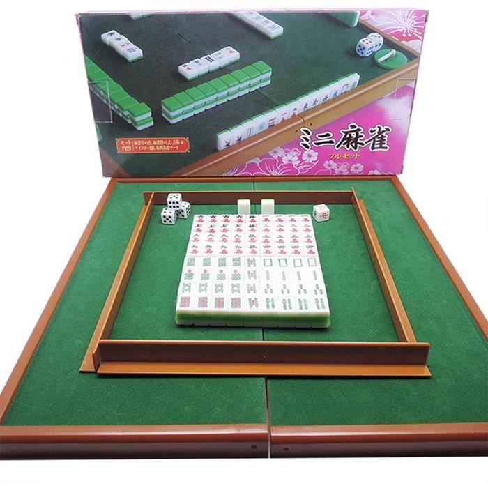 Mini Mahjong Set Avec Table De Mahjong Pliante Jeu De Mahjong Portable ...