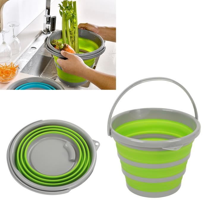 DUO Seau retractable,Seau à eau Pliable de 10L,Seau Retractable ...