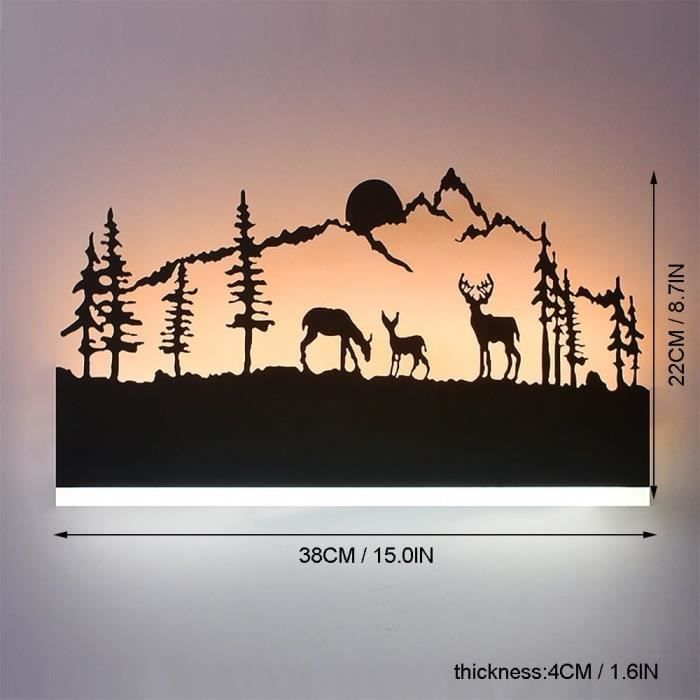 LED Lampe de Mur Cerf Forme Conception Up Down Applique murale avec ...
