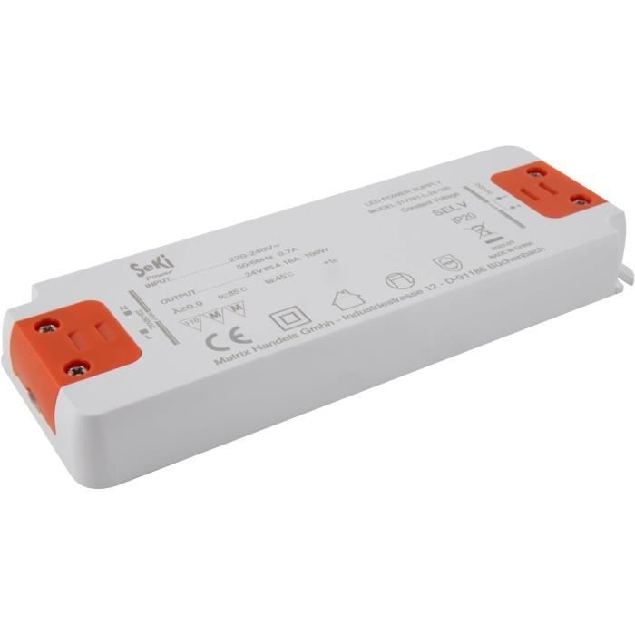 Bloc D'Alimentation Led L-100-24 - 24 V - 4,16 A - 100 W - Pilote Led ...