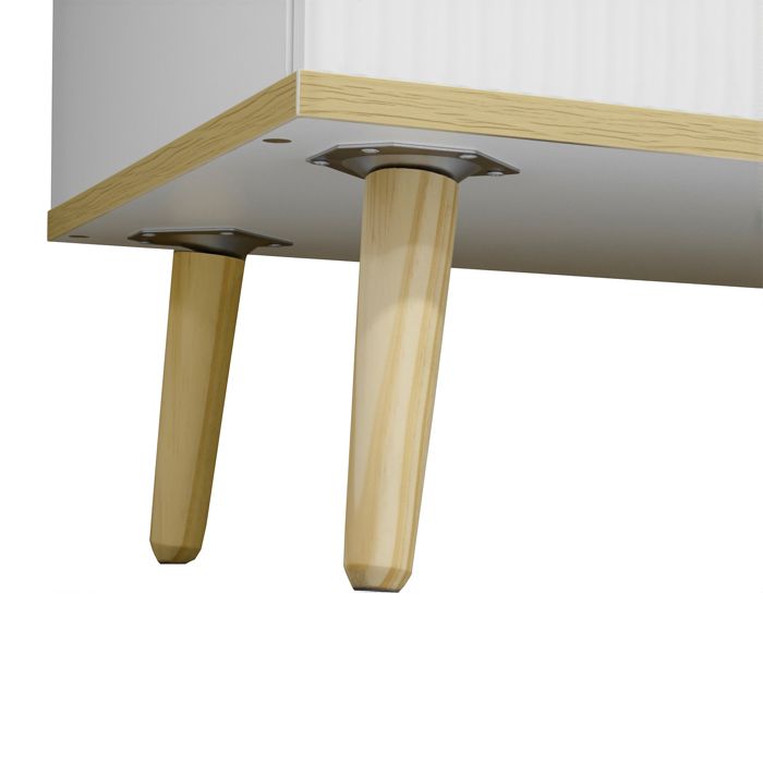 Commode 6 tiroirs 120x40x76,5 cm pour chambre ou salon, rangement ...