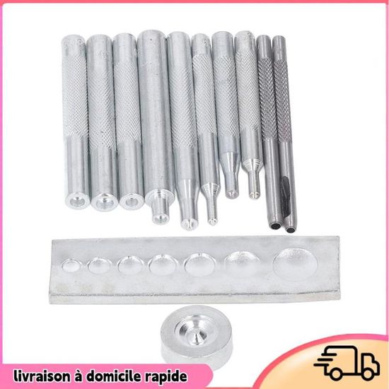 Dilwe Kit de poinçon de matrice d’outil d’artisanat Kit de Poinçonnage ...