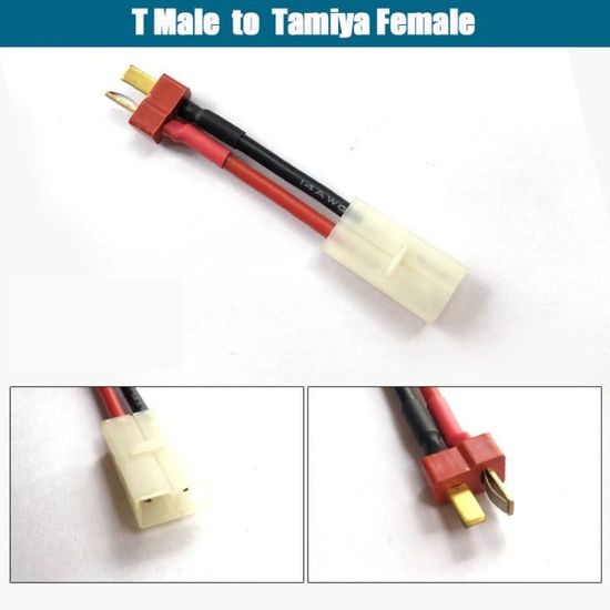 T m à tamiya f - Connecteur Adaptateur Femelle-mâle, Xt60 Ec5 Ec3 T Deans 4.0mm 3.5mm Jst Sm ...