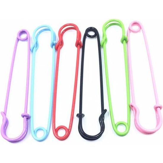 6Pcs Grandes Épingles De Sûreté Heavy Duty Épingles De Sûreté En Métal ...
