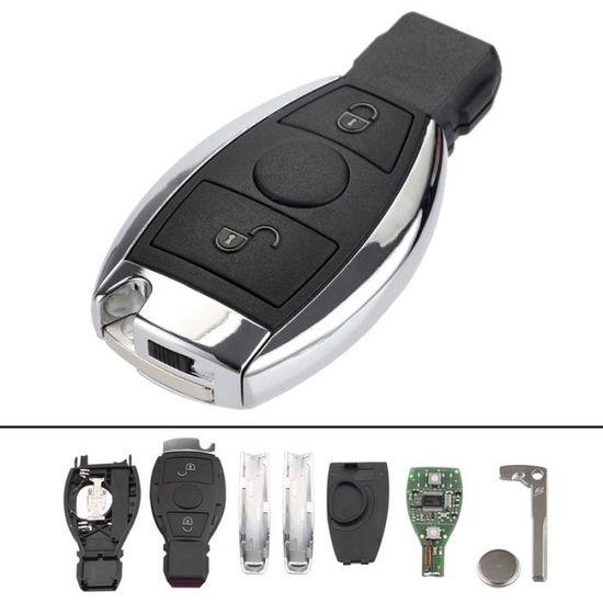 Télécommande intelligente de clé de voiture à 2 boutons pour Mercedes ...