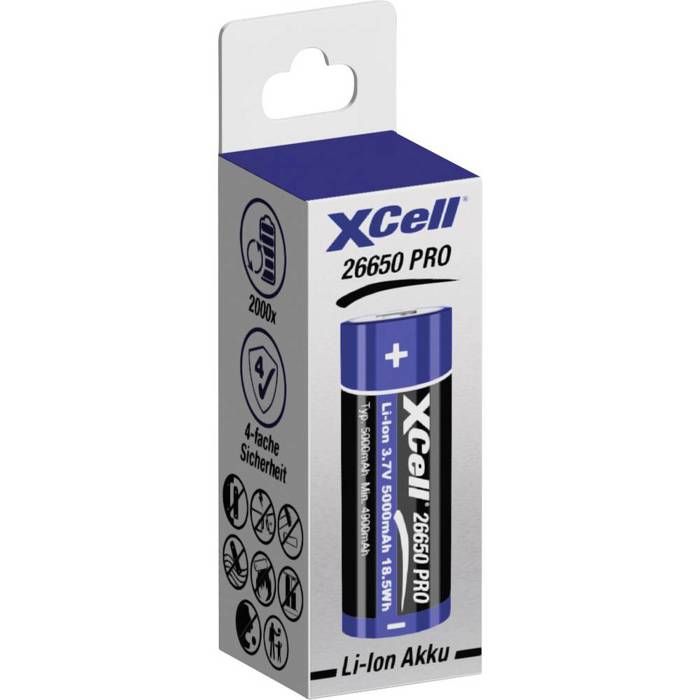XCell Pile rechargeable spéciale 26650 Li-Ion 3.7 V 5000 mAh - Cdiscount Bricolage