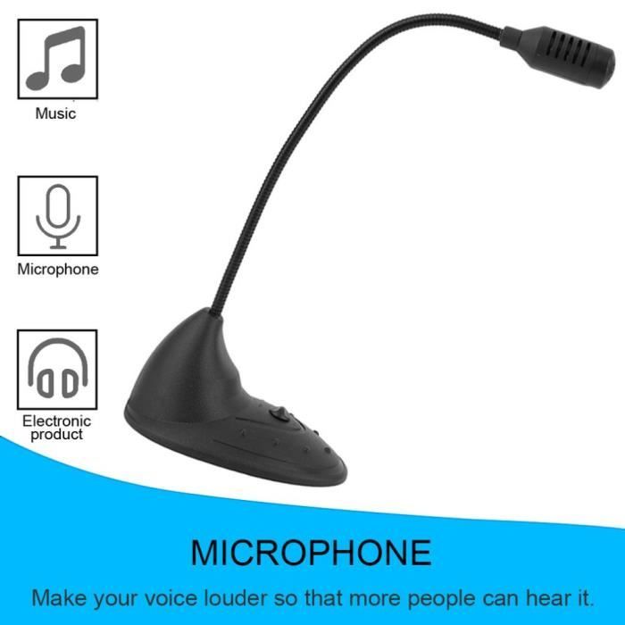 A-Microphone d'ordinateur filaire avec voix claire et chat vidéo pour ...