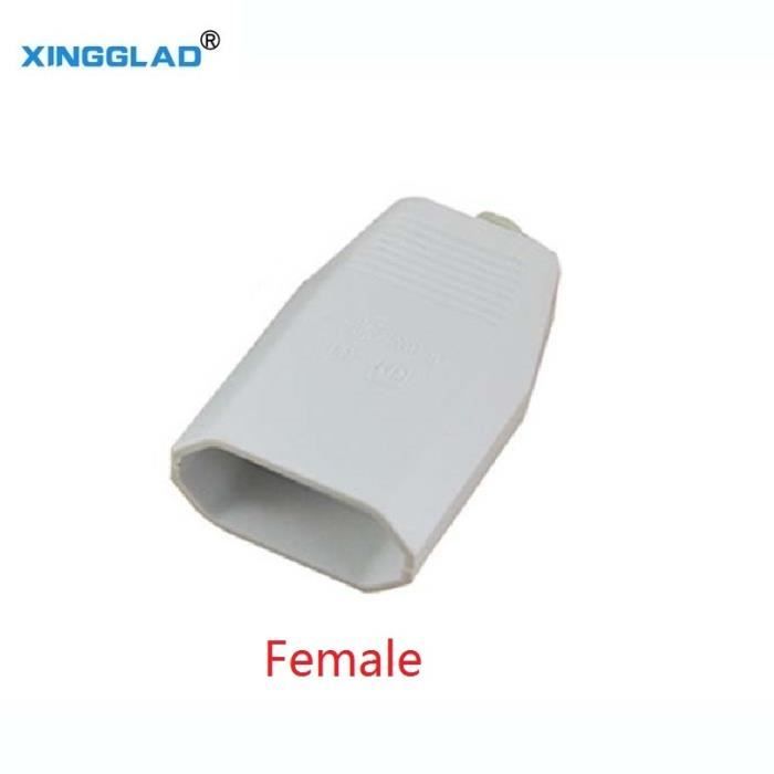 White Female Ue Plug-Adaptateur de sortie, cordon d'alimentation ...