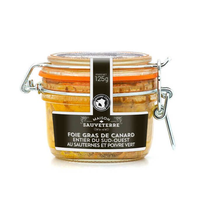 Foie gras de canard entier du Sud-Ouest IGP au Sauternes et au poivre vert - Bocal Le Parfait ...