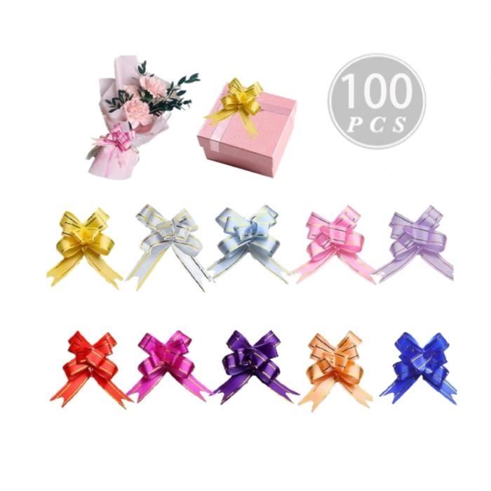 Nœuds Automatiques - Ruban Emballage Noël - Couleurs Assorties - 100 ...