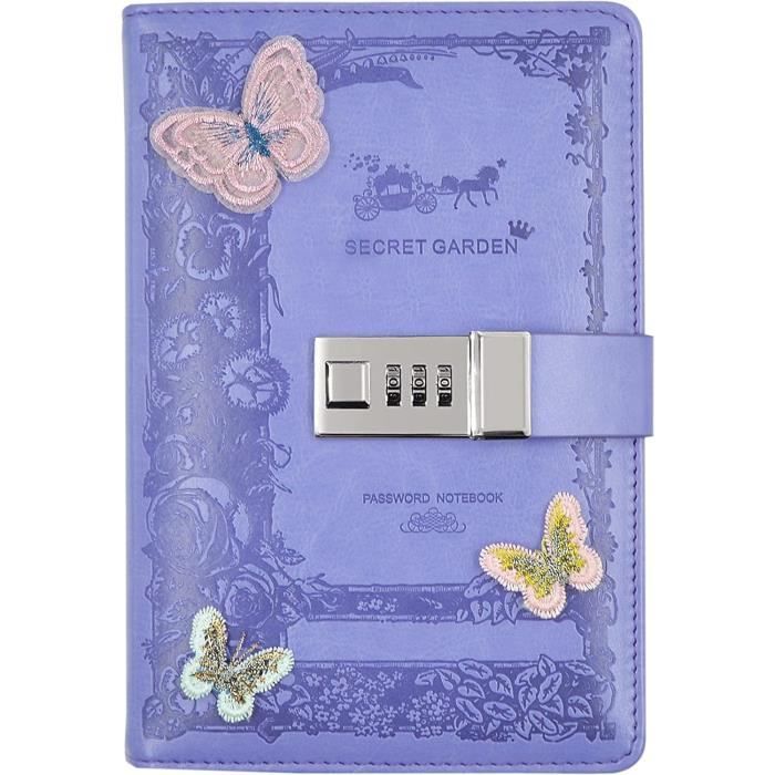Carnet De Note Journal Intime Avec Code(Décor Papillon), Carnet Secret ...