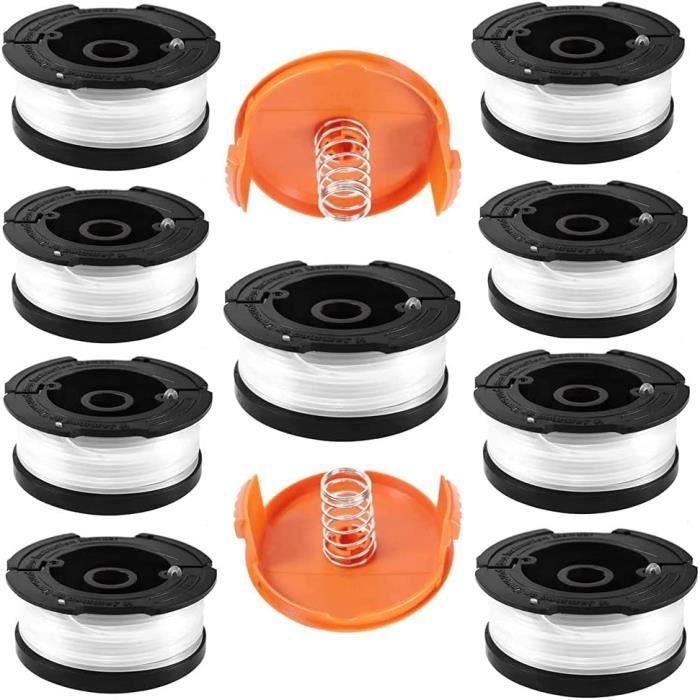 Bobine Fil Coupe Bordure pour Black et Decker Coupe-Bordures,Bobines A6481 A6485 Compatible avec ...