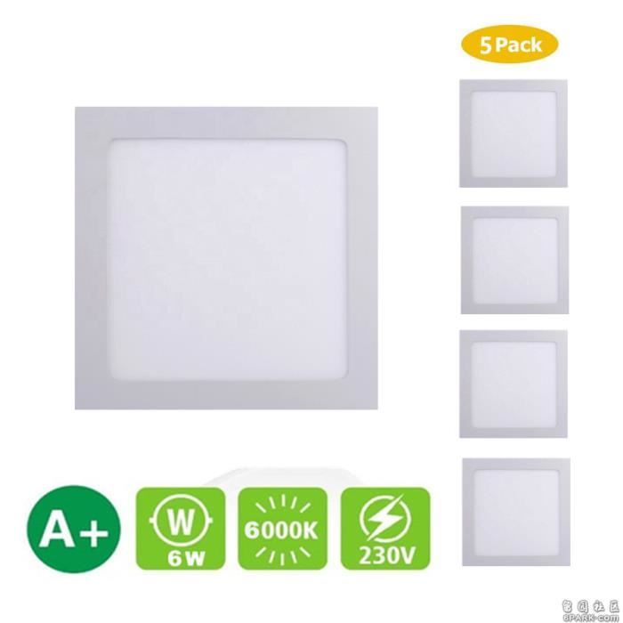 Lot de 5 Spots Led Encastrable Extra Plat Spot Encastré Led Intérieur ...