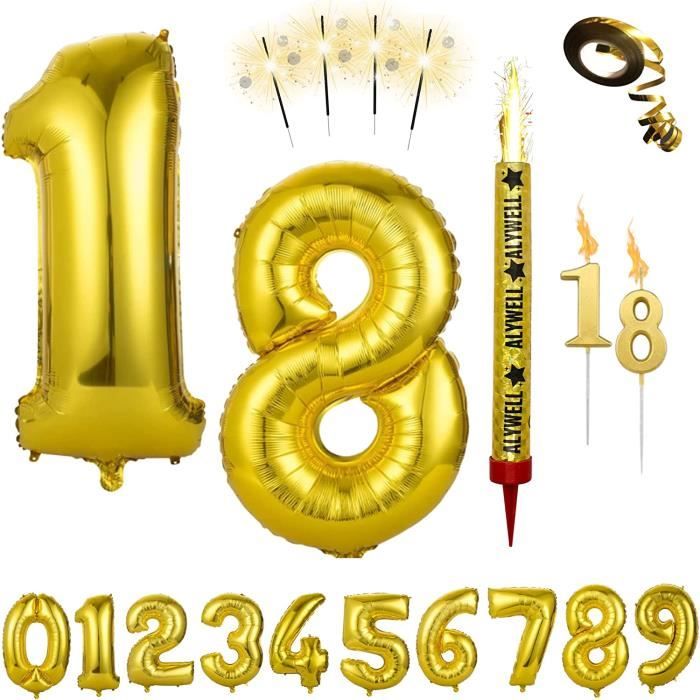 Ballon Chiffre Anniversaire-Ballon 18-Ballon Chiffre 18-Ballon 18 Ans ...
