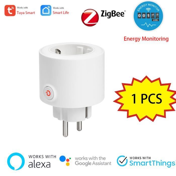 Multiprise,Tuya ZigBee Power Energy Metering Minuterie Compte à rebours Protection contre les ...