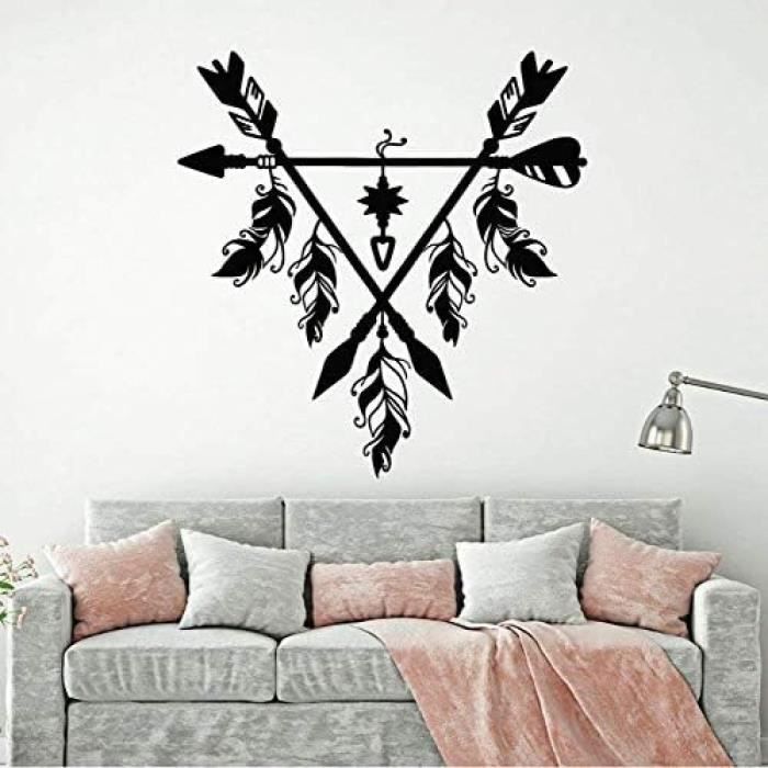 Stickers Muraux Plume Flèche Catcher Sticker Mural Salon Vinyle Style ...