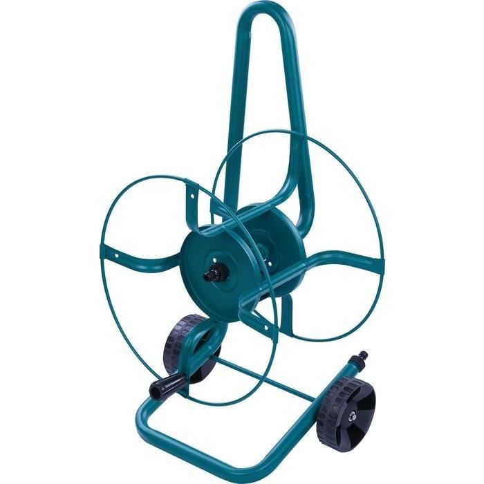 Dévidoir d'arrosage - CAP VERT - Sur roues - Métal époxy anti-rouille ...