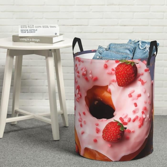Panier À Linge Rond Avec Poignées, Panier À Linge En Forme De Beignet À ...
