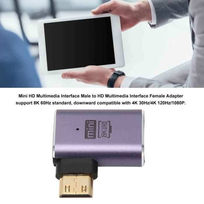 ETO- Adaptateur Mini HD vers HD Adaptateur D'Interface Multimédia Mini ...
