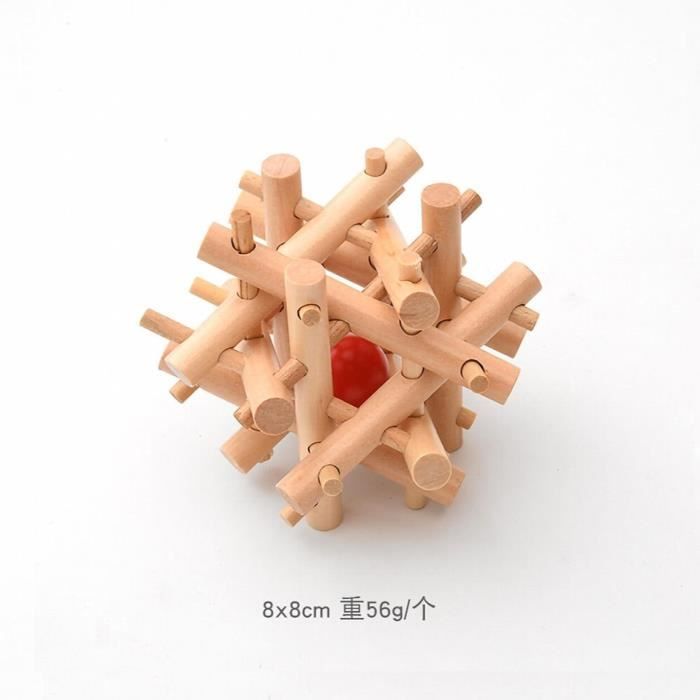 CRAZE Puzzle en bois 3D classique IQ Mind Brain Teaser Burr Puzzles ...