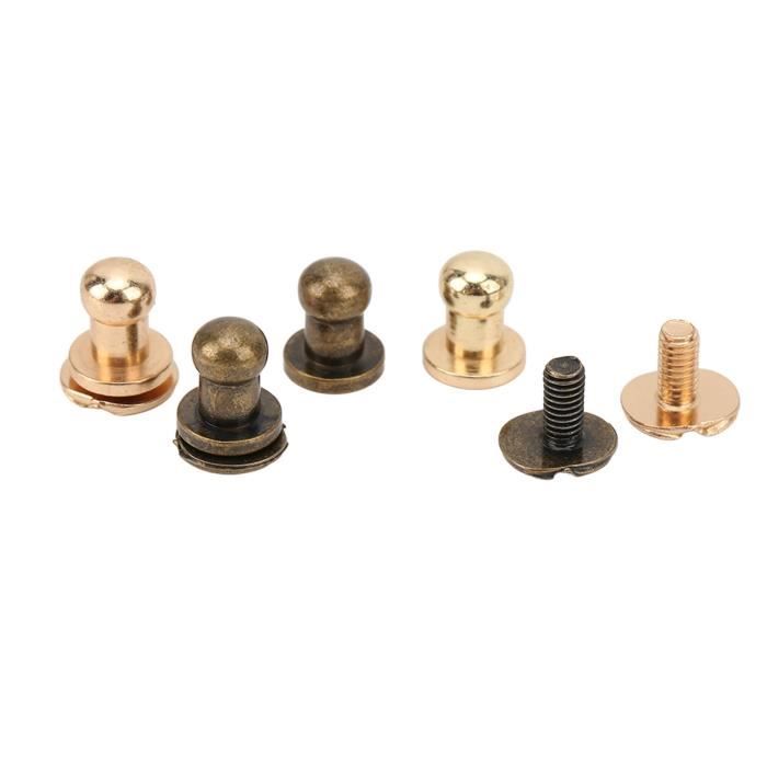 Rivets à vis Lot de 200 vis Chicago 0,3 x 0,2 po à tête ronde en cuivre ...