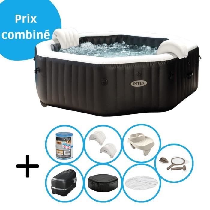 Intex - Jet & Bubble Deluxe - Jacuzzi - 201 x 71 cm - Noir ...
