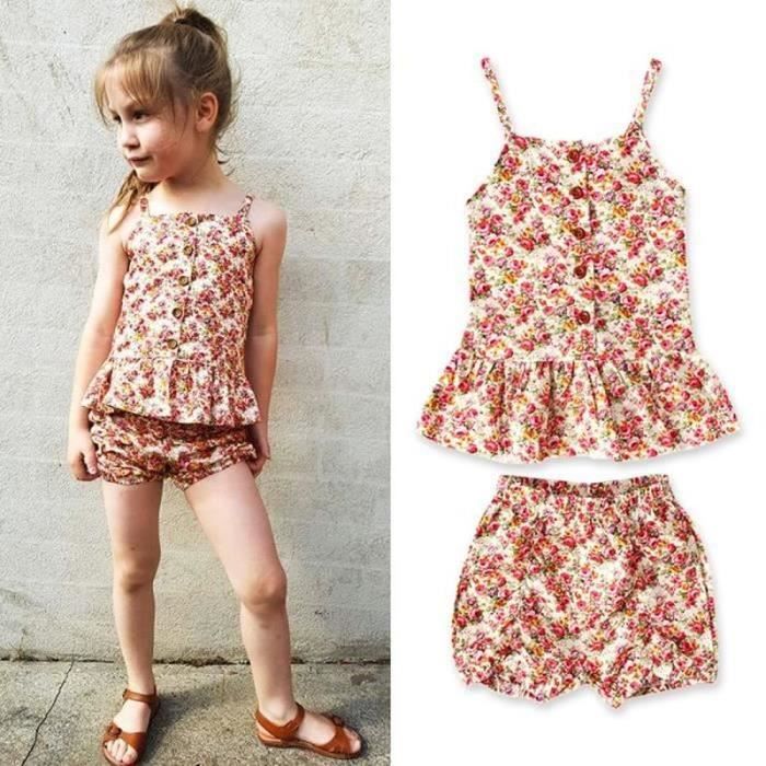 ENSEMBLE DE VETEMENTS 0-3 Ans Bébé Enfant Fille 2 PCS Ensemble de ...