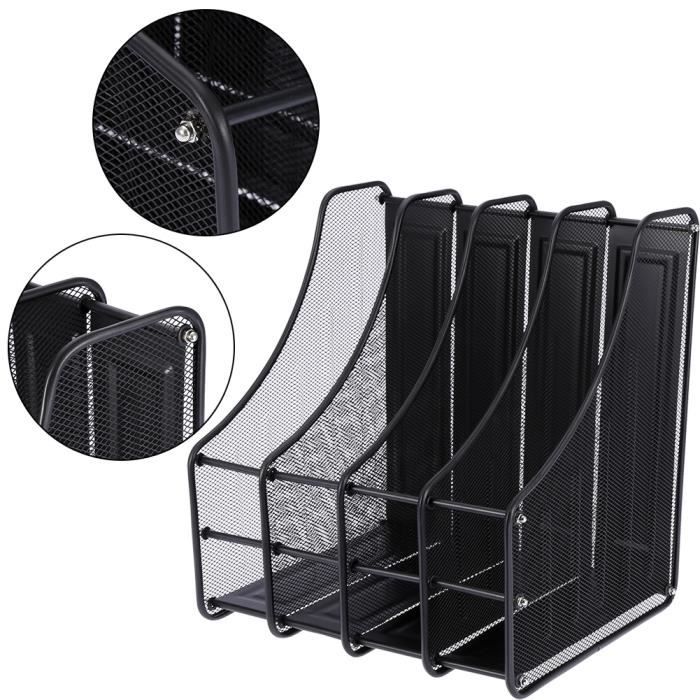 OMABETA Support de fichiers 4 fentes métal Magazine livre fichier ...