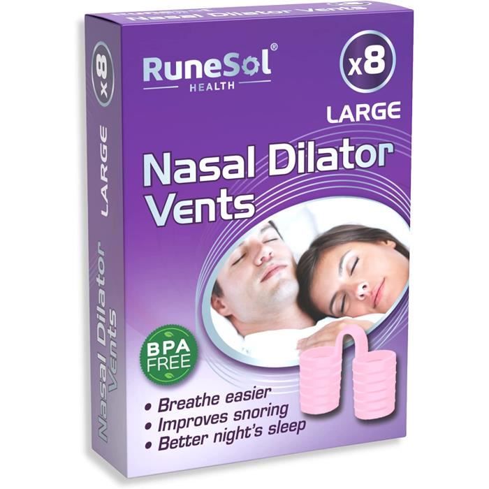 Runesol Dilatateur Nasal Anti Ronflement, 8 x Grand Rose, Dispositifs ...