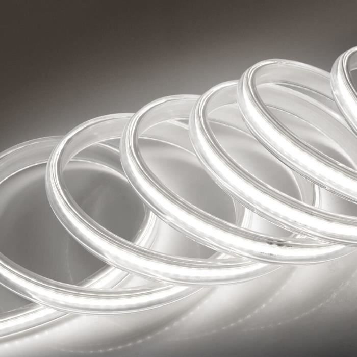 COB Ruban à LED avec interrupteur, XUNATA 360Leds-m IP65 étanche 230V ...